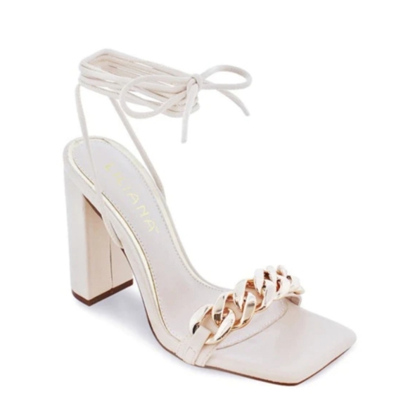 Liliana | Shoes | Liliana Cream Lace Up Heels | Poshmark
